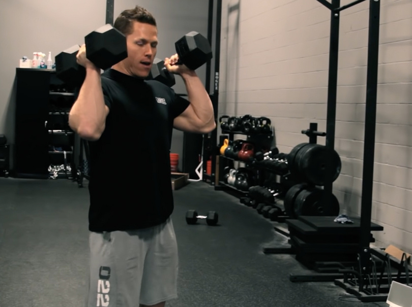 Movement Demo – The Dumbbell Thruster | Rogue Fitness Canada
