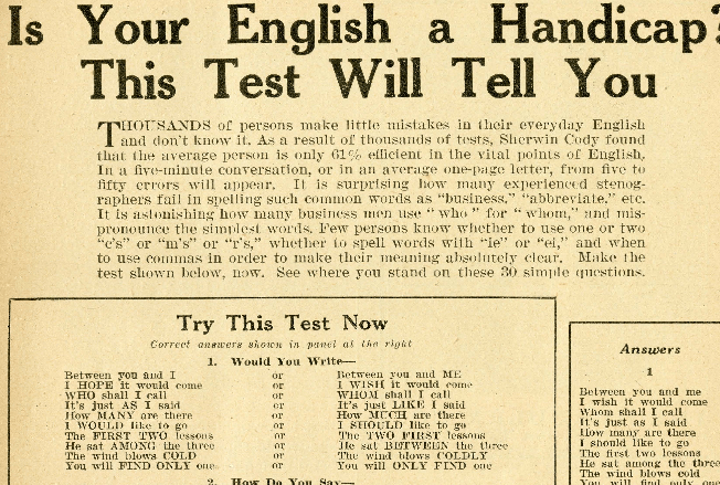 Is Your English a Handicap? This Test Will Tell You – Strength Magazine ...