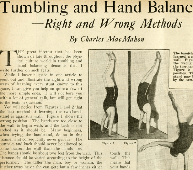 Tumbling and Hand Balancing – Strength Magazine – April, 1925 | Rogue ...