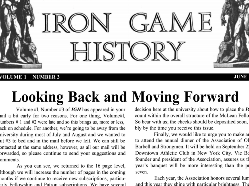 Looking Back and Moving Forward – Iron Game History – June 1990 | Rogue ...