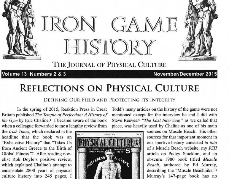 Reflections on Physical Culture – Iron Game History – December, 2015 ...