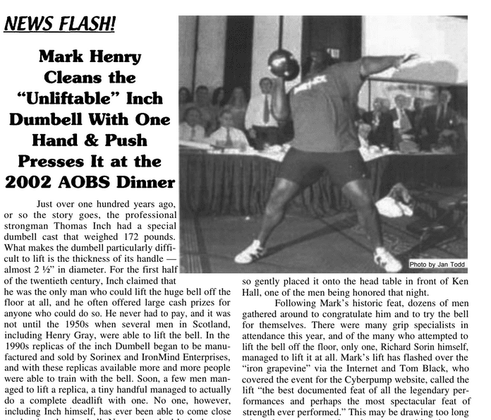 Mark Henry Cleans the Thomas Inch Dumbbell | Rogue Fitness Canada