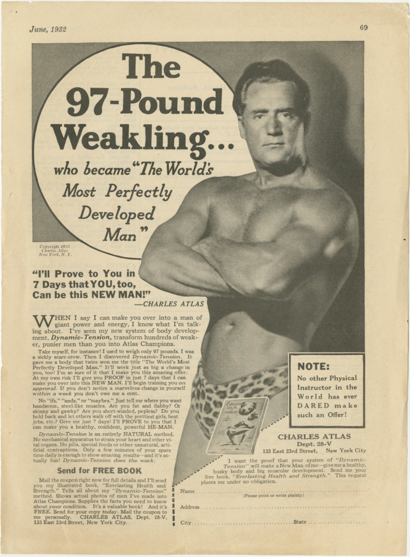 The 97-Pound Weakling Ad | Rogue Fitness Canada