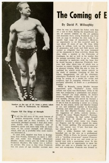 The Coming of Eugen Sandow | Rogue Fitness Canada