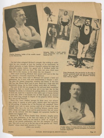 The Life of Louis Cyr Part III continued | Rogue Canada