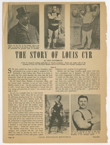 The Story of Louis Cyr Part II | Rogue Fitness Canada