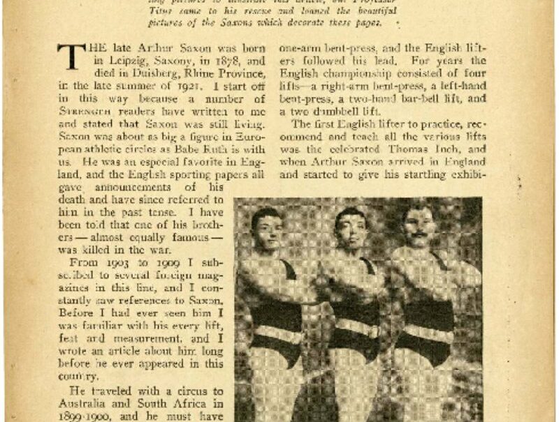 Arthur Saxon-The Incomparable Lifter | Rogue Fitness Canada