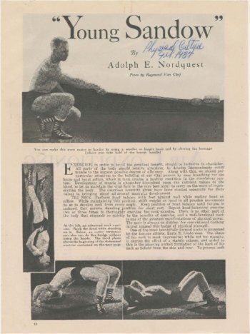 Young Sandow Outlines a Complete System of Exercise | Rogue Fitness Canada