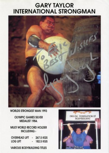 Gary Taylor autographed photograph | Rogue Fitness Canada